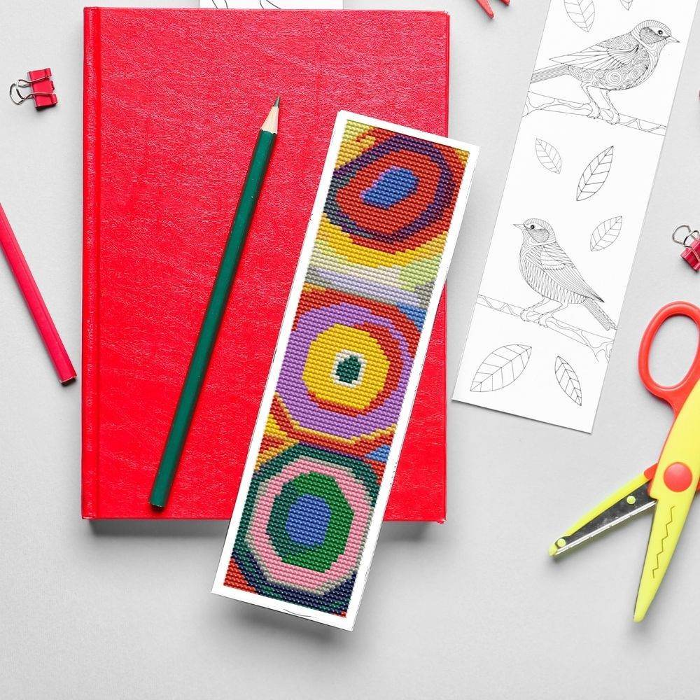 Bookmark Cross Stitch Kit and Cross Stitch Pattern - Squares with ...