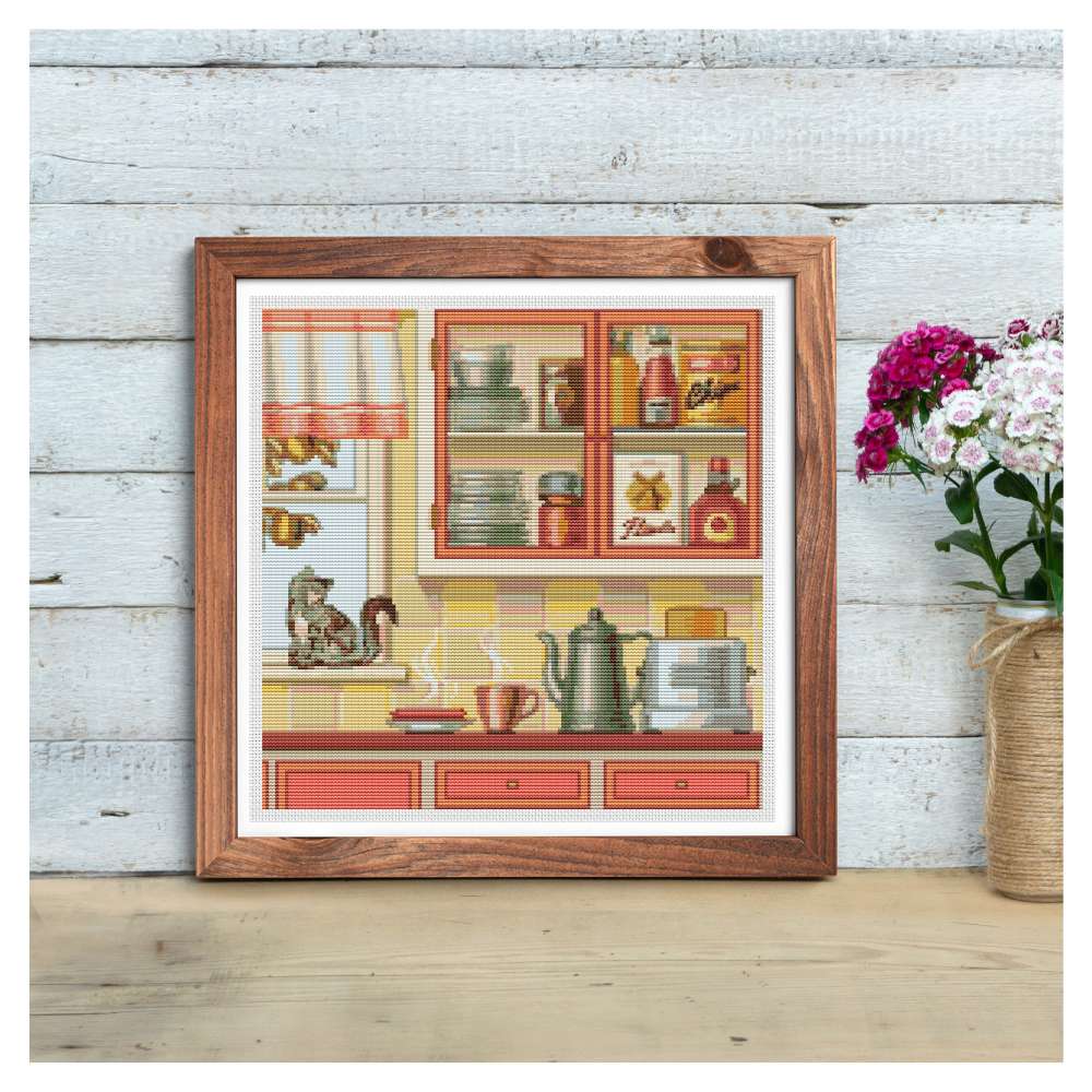 In The Kitchen Counted Cross Stitch Pattern