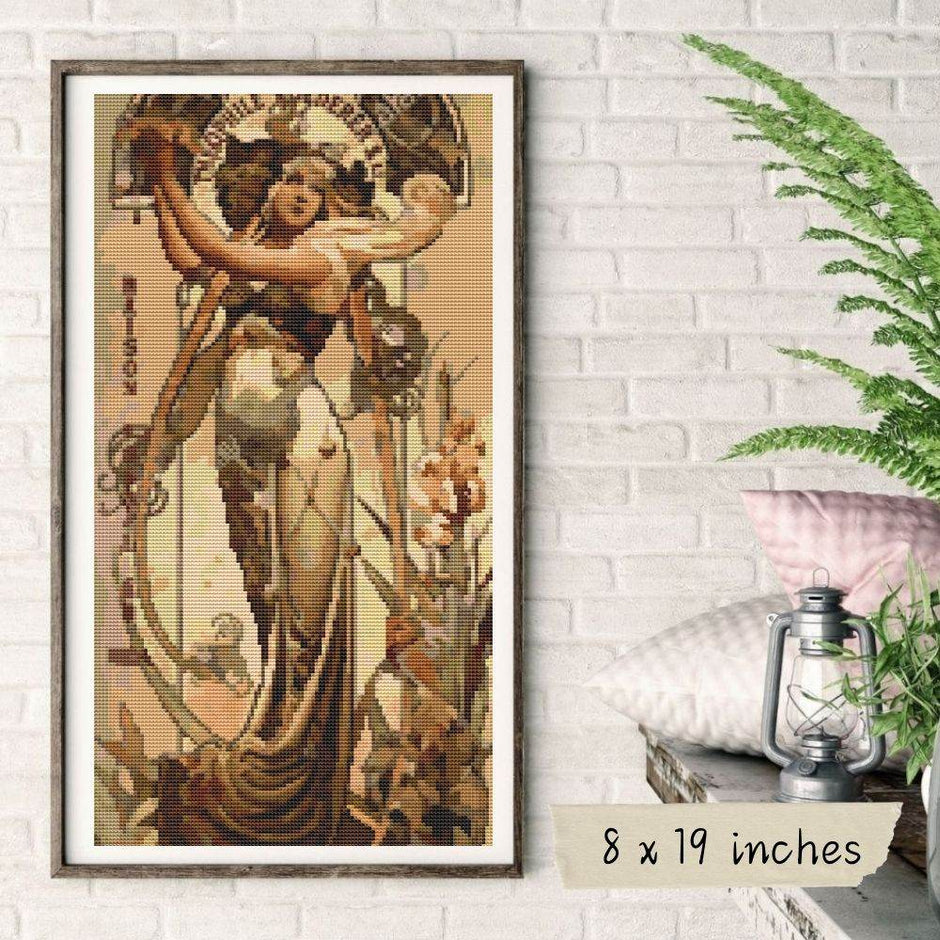 Alphonse Mucha Cross Stitch