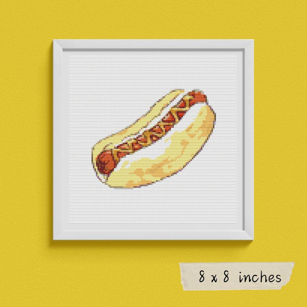 Cheesy Dog Mini Cross Stitch